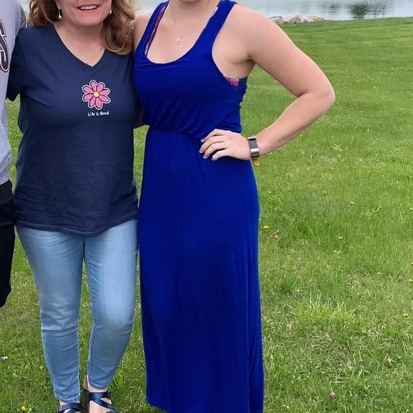 Rolla Coster | Dresses | Royal Blue Racer Back Maxi Dress | Poshmark